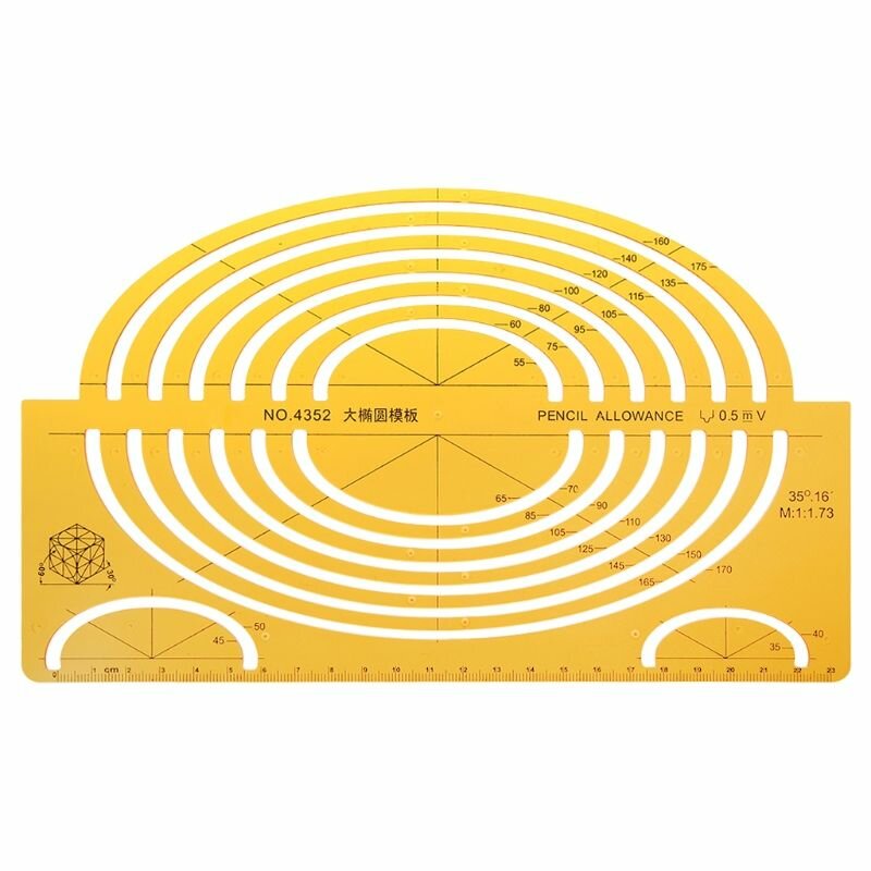 Шаблон для черчения изометрических эллипсов