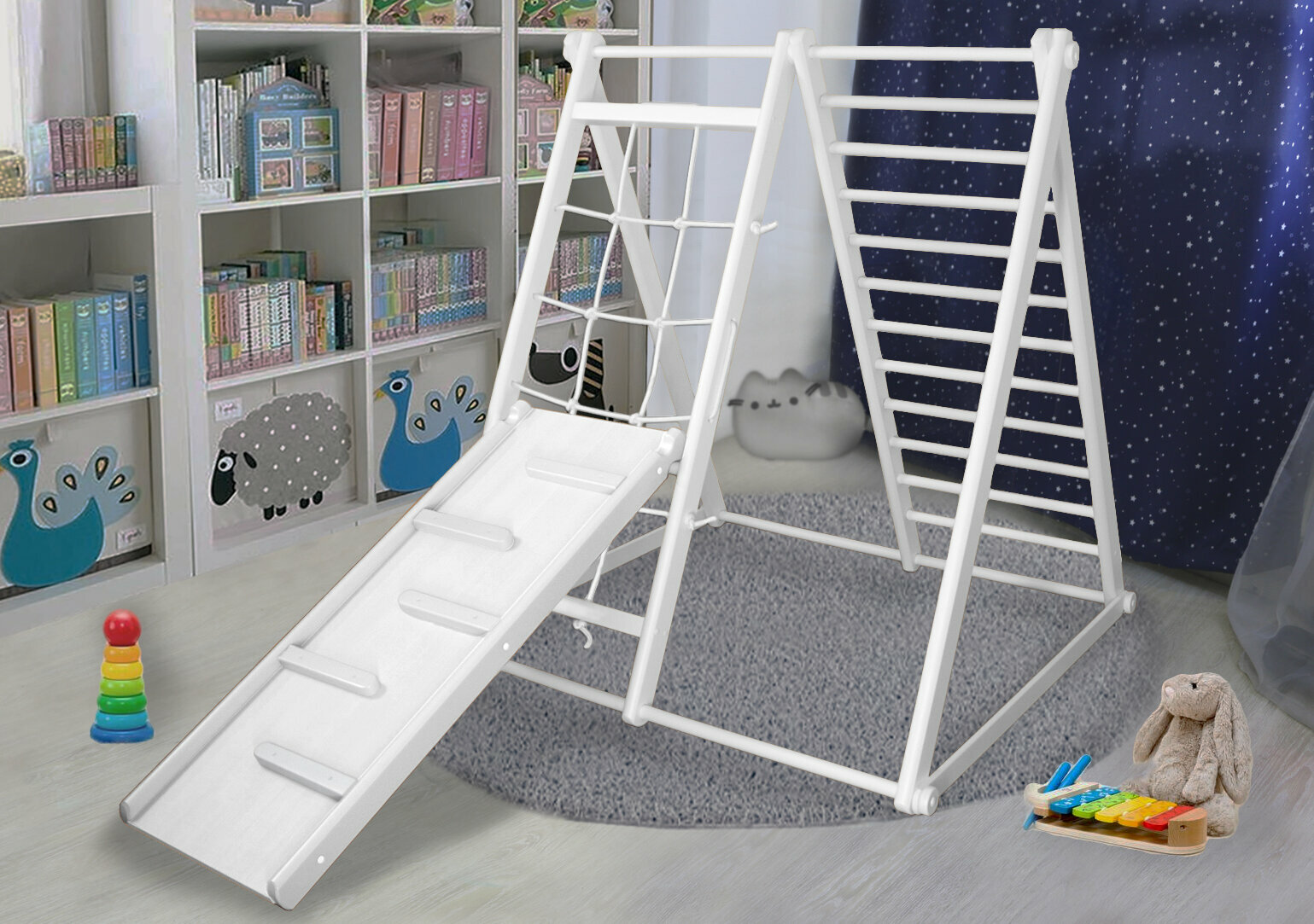 Детский спортивный комплекс Кемфер Трангл Скат(№6 Жемчужный)