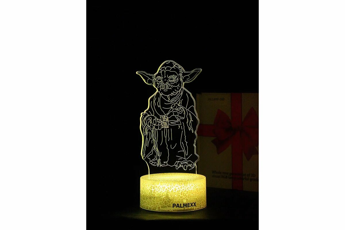 PALMEXX Светодиодный ночник 3d светильник led rgb 7 цветов (йода) PX/LAMP-068