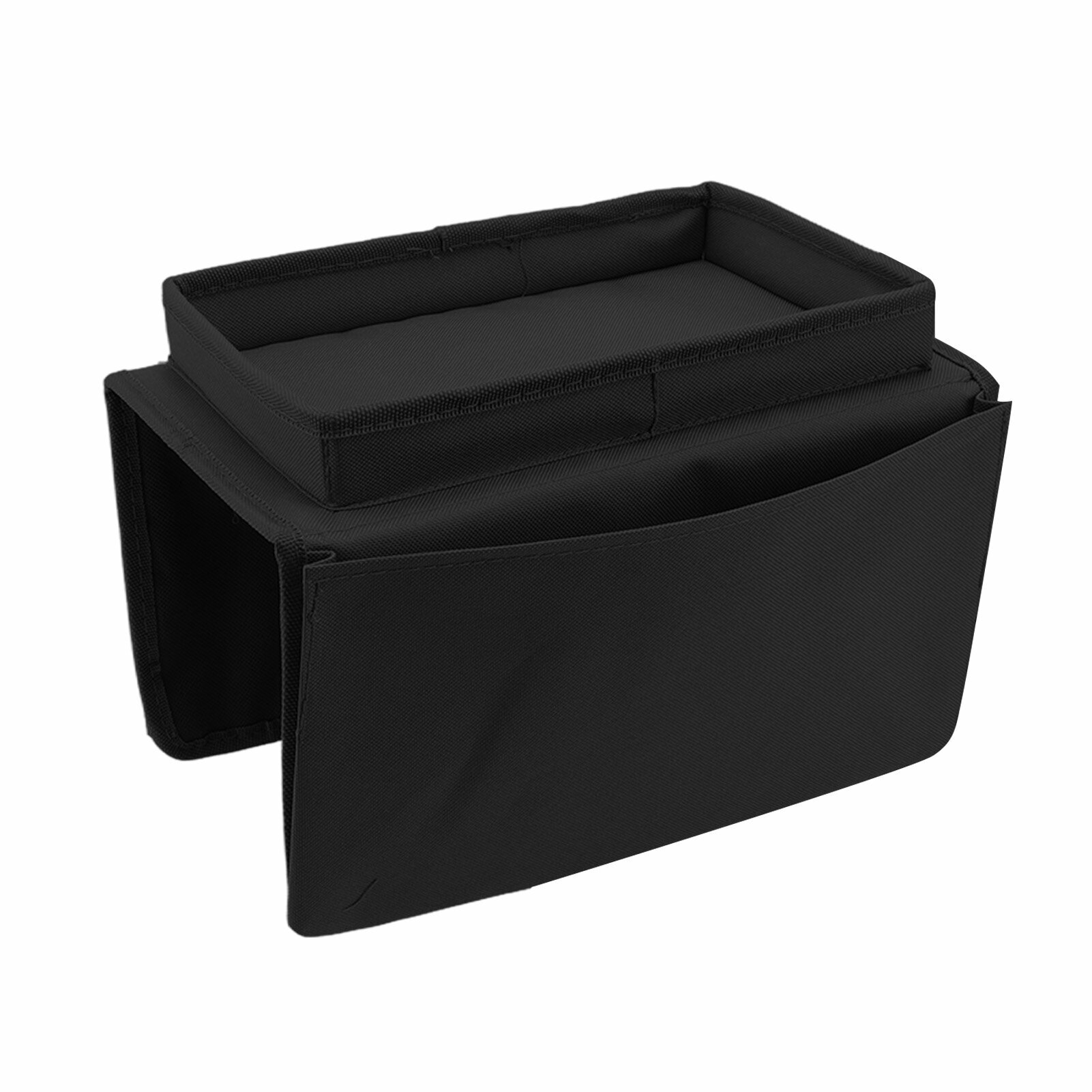Поднос для дивана, складной держатель для хранения, стол, ткань Оксфорд 600D, боковые карманы для дивана, черный
