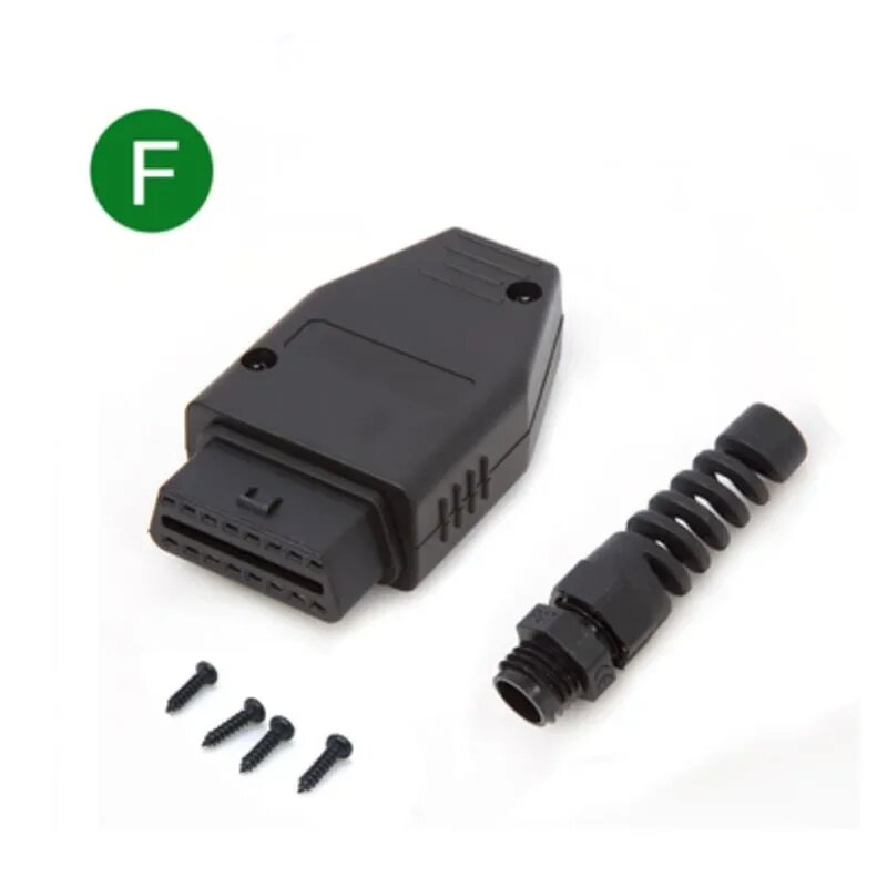 12-типная розетка, автомобильный сварочный разъем OBD2, диагностический интерфейс, OBD-штекер OBD2, корпус OBDII, монтажный корпус F