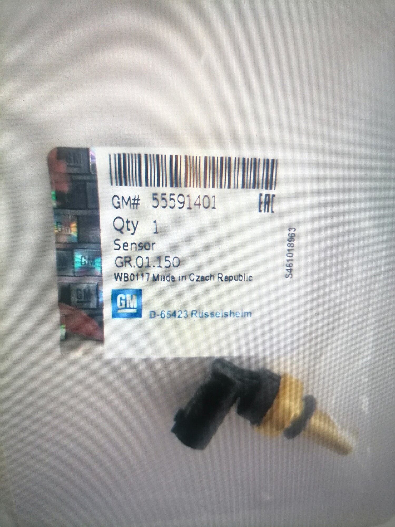 Датчик температуры охлаждающей жидкости GRUZE 1.8( General Motors/55591401)