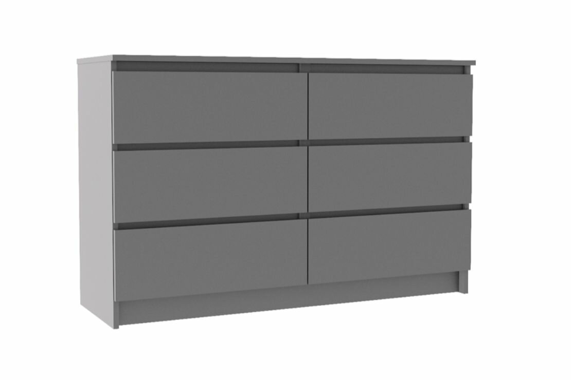 Комод 6 ящиков 120 см МК 1200.6 Графит Модульная система Мори 120х77х40 см