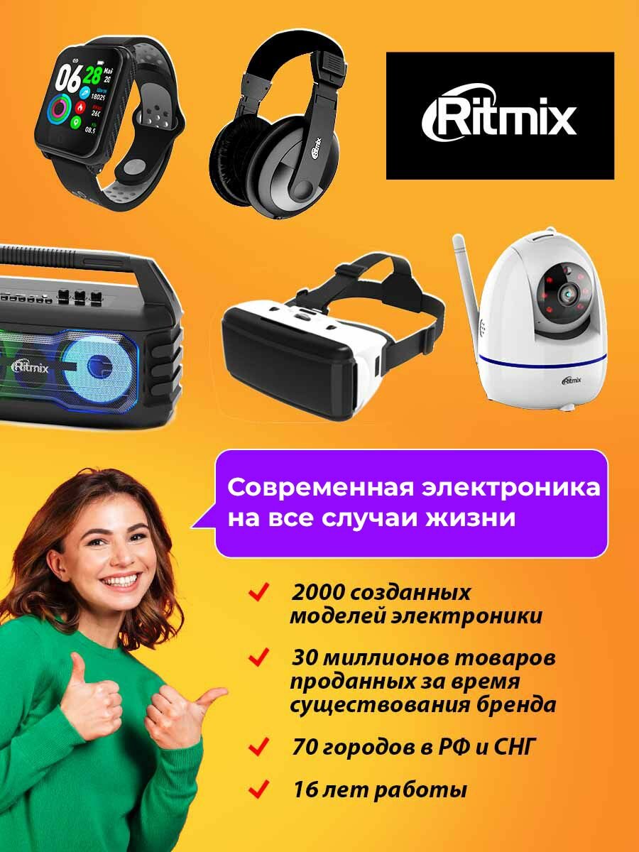 Виниловый проигрыватель для пластинок RITMIX LP-200B Black wood