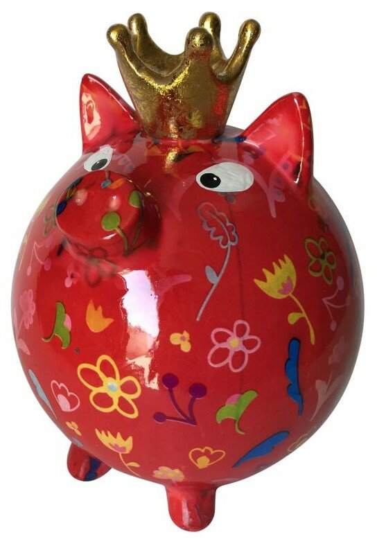 POMME PIDOU Свинья Бэтти большая (красная с цветками)