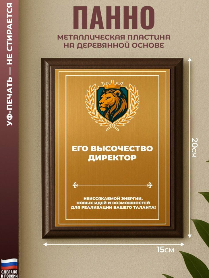Настенный диплом "Его высочество директор"