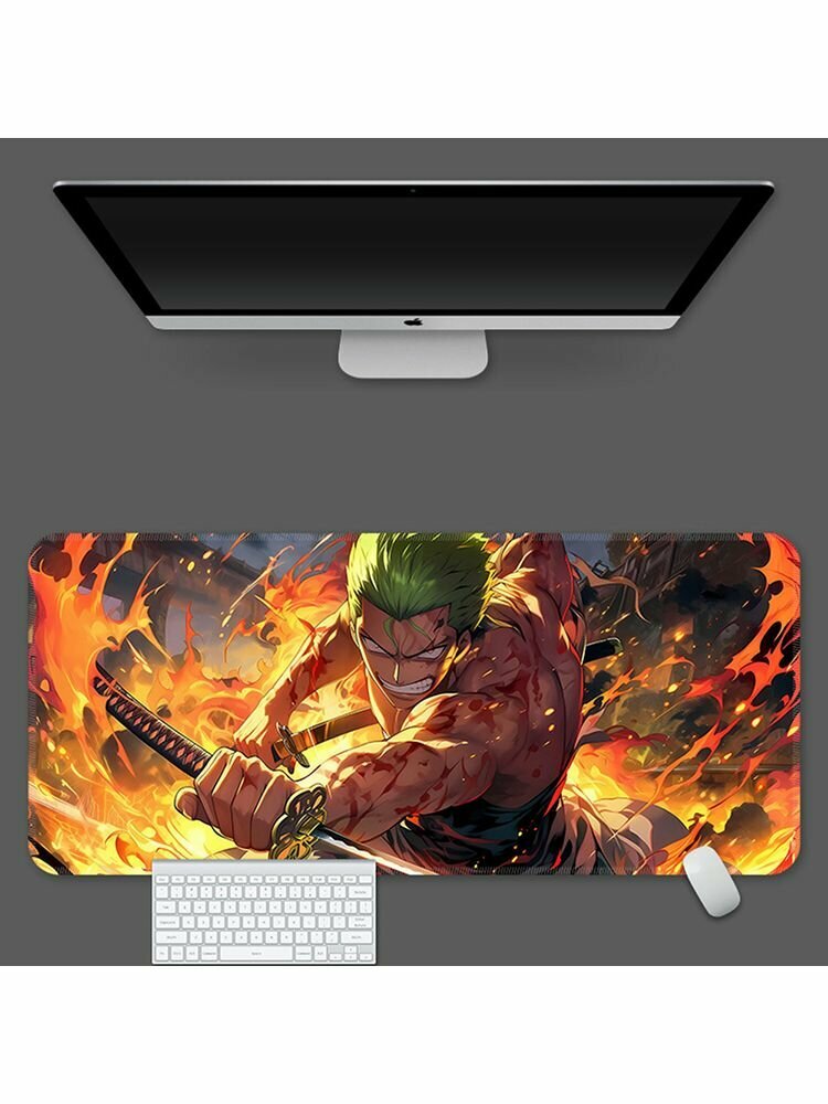 Настольный ковер One Piece, для игровых ПК, нескользящий, 40 см x 90 см