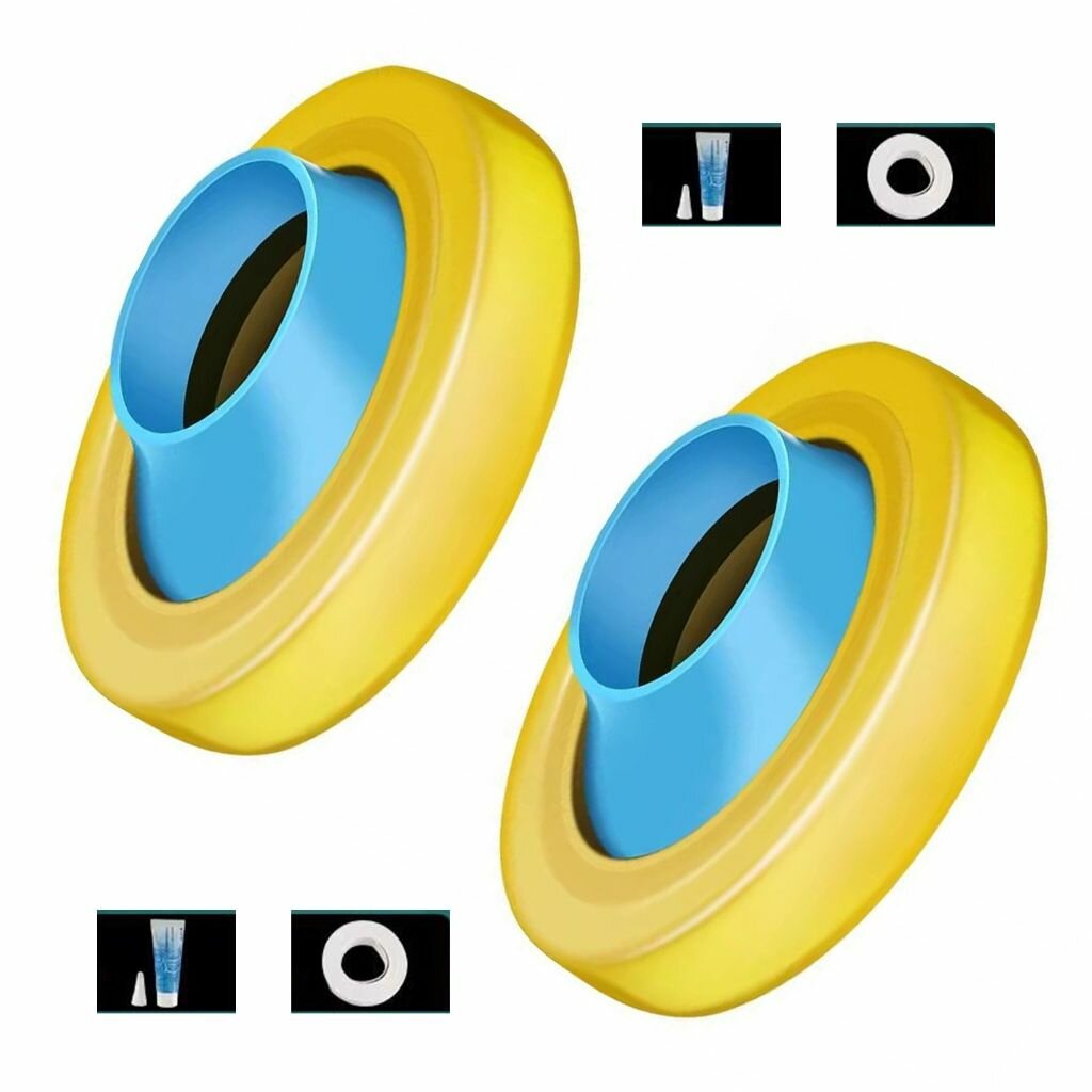 2 комплекта уплотнительного кольца фланца переключения передач унитаза-фланцевое кольцо с клейким шифрующим уплотнением, защищенным от плесени