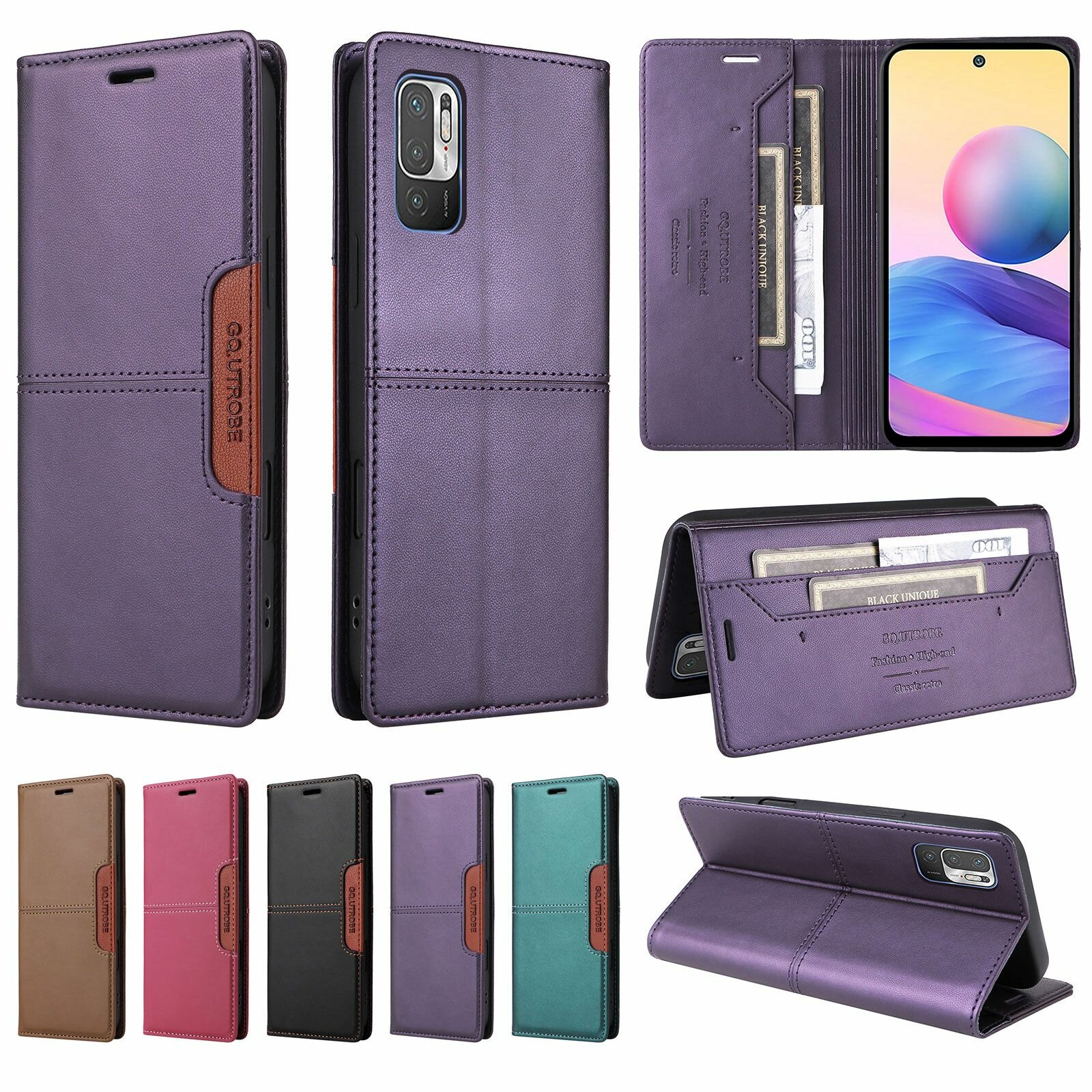 Чехол-книжка Для Xiaomi Redmi Note 10 5G и Poco M3 Pro и Redmi Note 10T и note11se / Редми Нот 10 5G и Поко М3 Про и Редми Нот 10Т 5G и Нот11SE Роскошный Дизайнерский Кожаный Чехол-кошелек