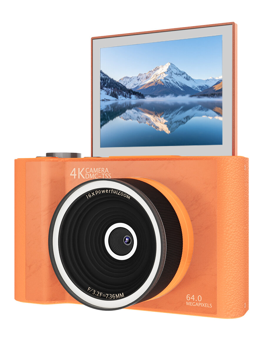 Портативный фотоаппарат WOQ5, 64Мп, 3" экран, USB, видео 4K, встроенный аккумулятор