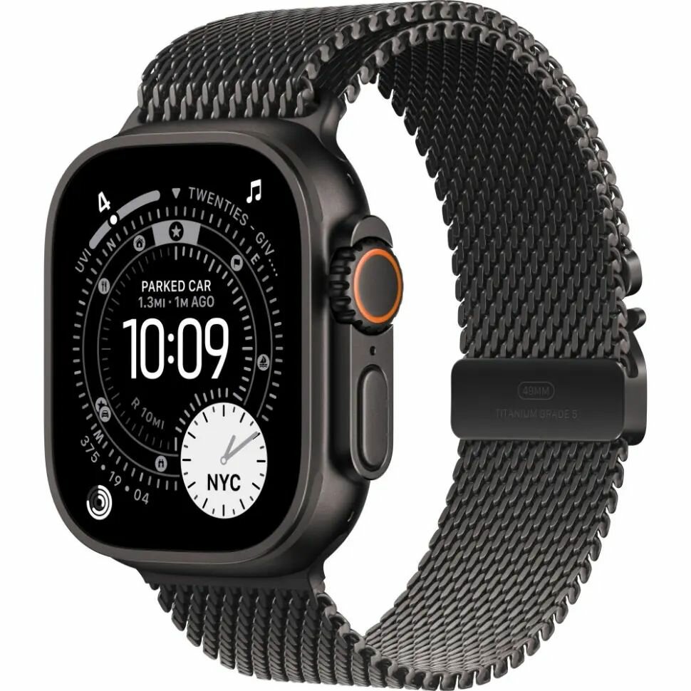 Умные часы Apple Watch Ultra 3 49mm Black Titanium Case with Black Titanium Milanese Loop - L