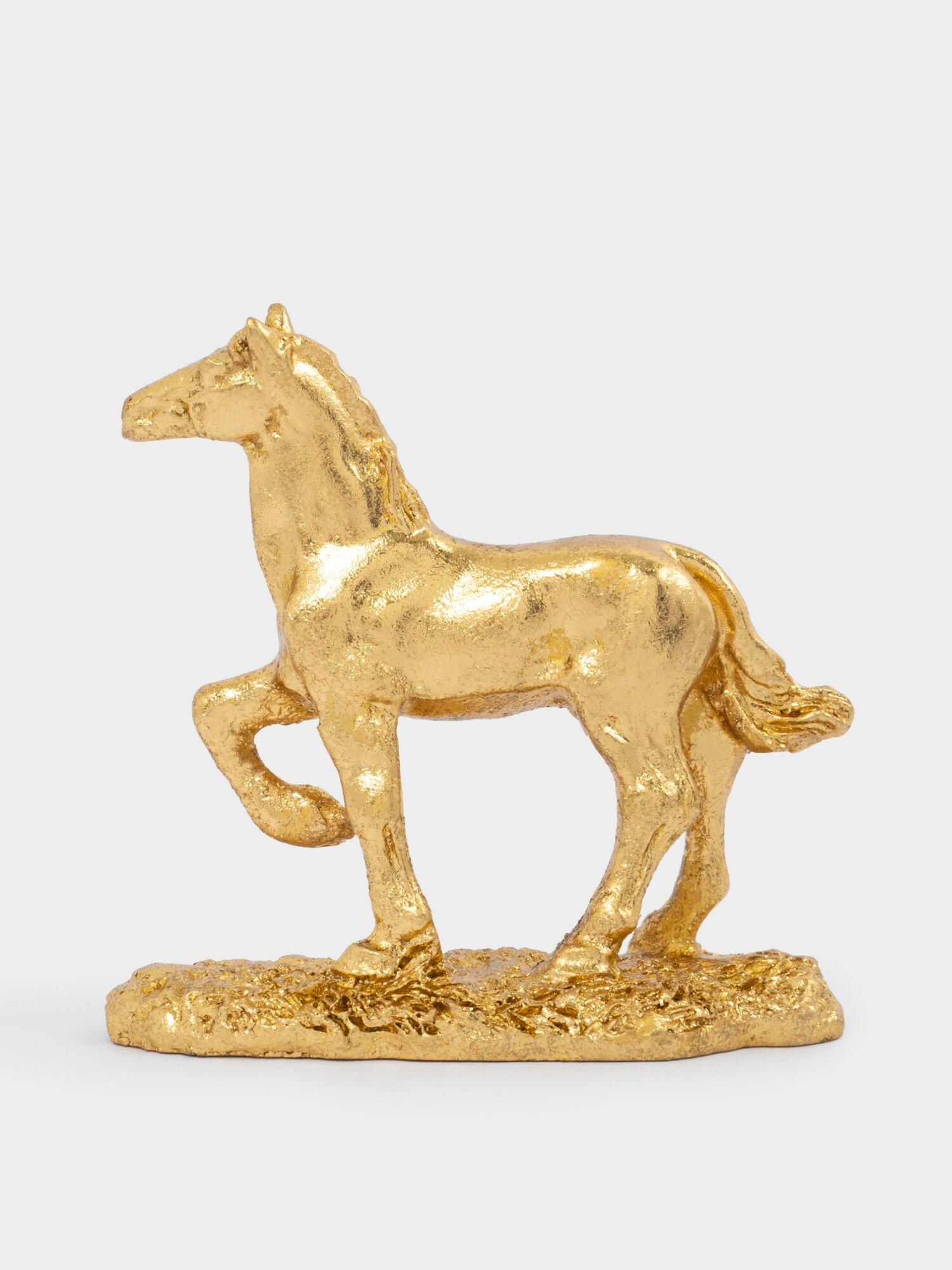 Статуэтка, 9 см, полирезин, золотистая, Лошадь, Horse (Anna Lafarg)