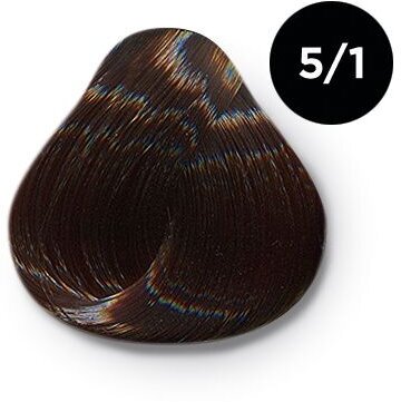 Краска для волос Ollin Professional Color Крем-краска перманентная 60мл, Цвет 5-1 Светлый шатен пепельный