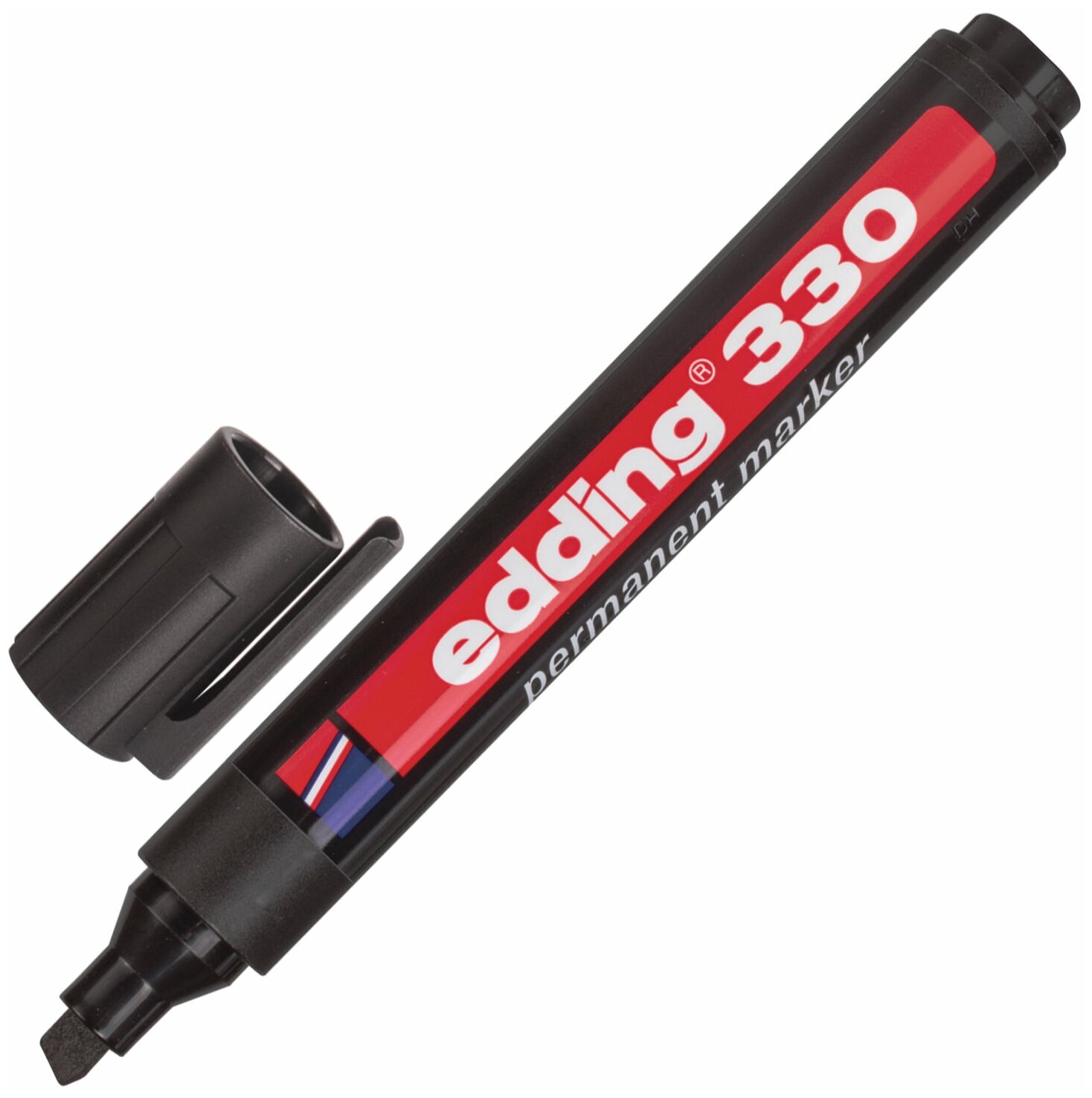 Маркер перманентный (нестираемый) EDDING 330, черный, скошенный наконечник, 1-5 мм, E-330/1 (цена только за 1 шт.)