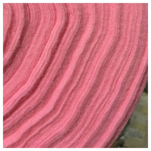 Фетр корейский мягкий листовой 33х110 см (1 шт/упак) толщина 1 мм, цвет розовый RN-37 / для творчества рукоделия