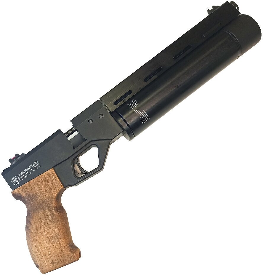 Пистолет пневматический KrugerGun корсар 6.35 мм, ствол 240 мм, резервуар 42 мм с предварительной накачкой