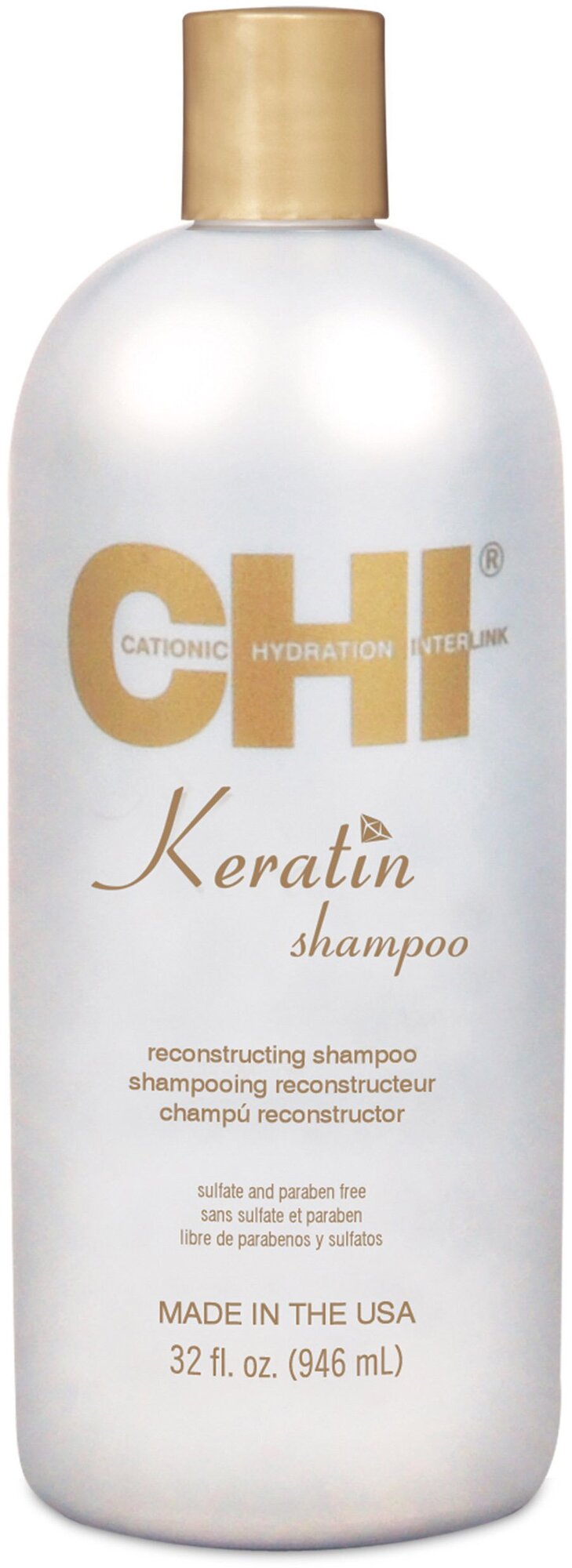 Кератиновый восстанавливающий шампунь для волос Keratin Shampoo, 946 мл