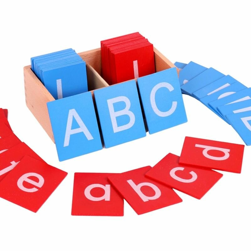 (1 шт) Доски с шершавыми буквами Монтессори (парные)
