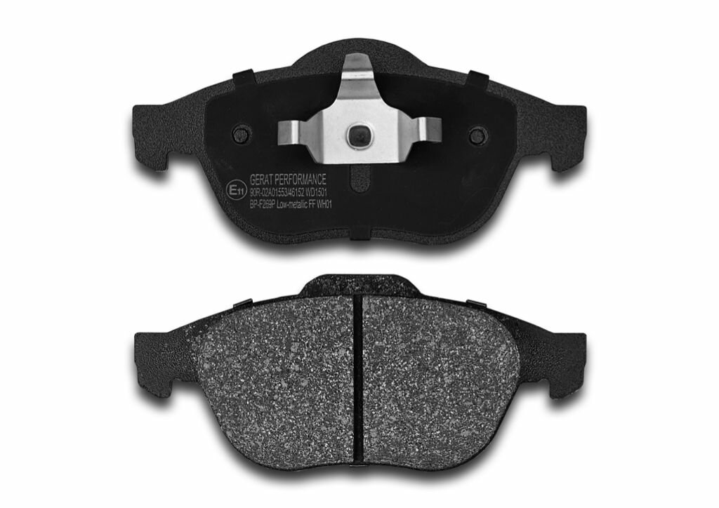 Тормозные колодки Gerat BP-F269P (передние) Low-metallic