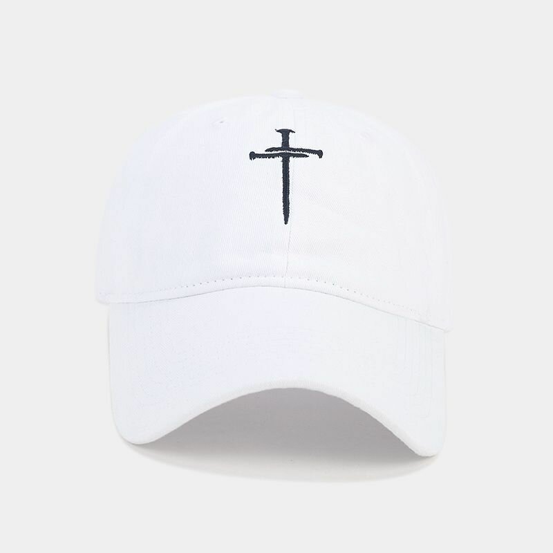 Кепка с крестом для ногтей для мужчин и женщин, забавная, регулируемая, мягкий верх, винтажная, вышитая, хлопковая, бейсболка с крестом, тренд