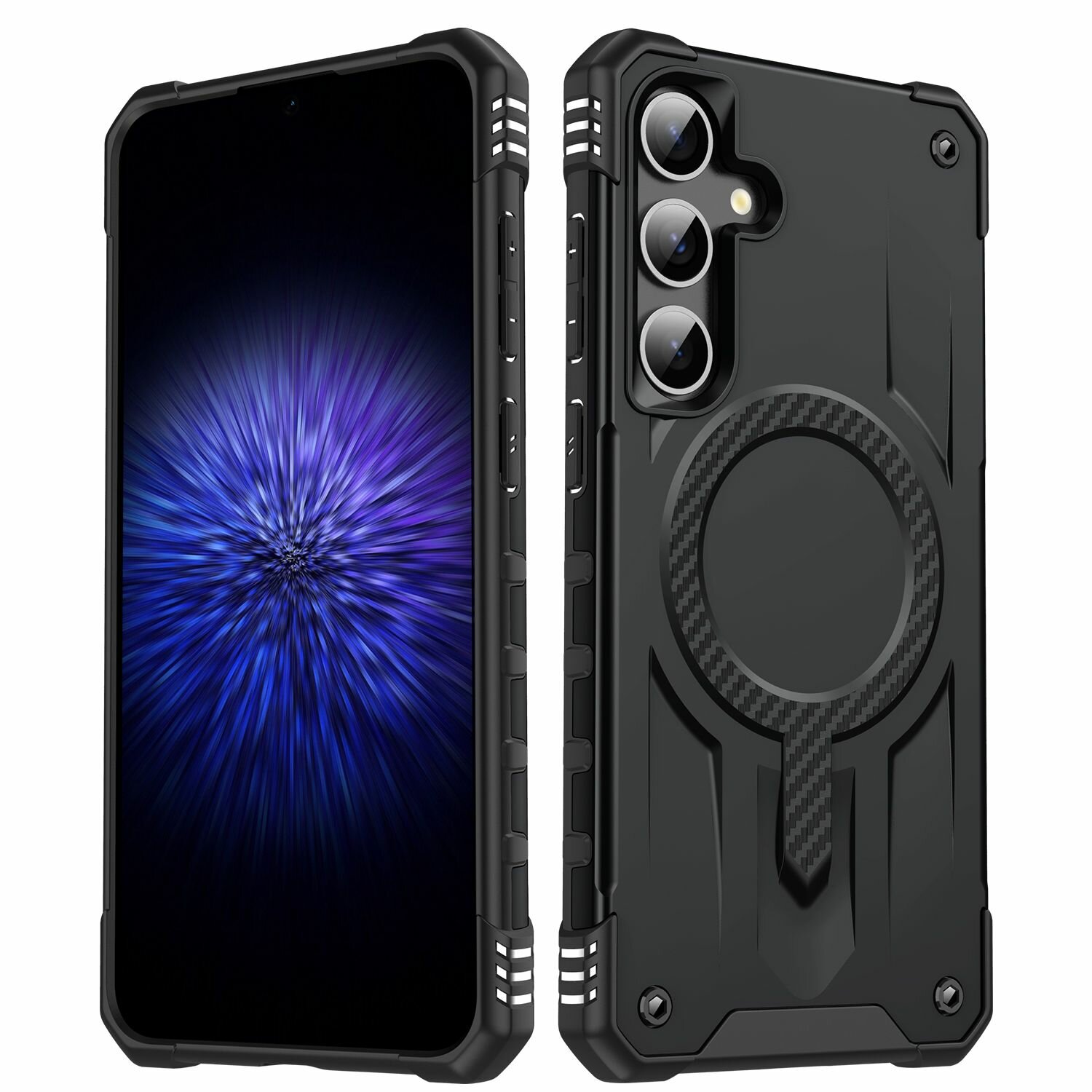 Чехол для Samsung S24 / S25 Starship Black с поддержкой беспроводной зарядки