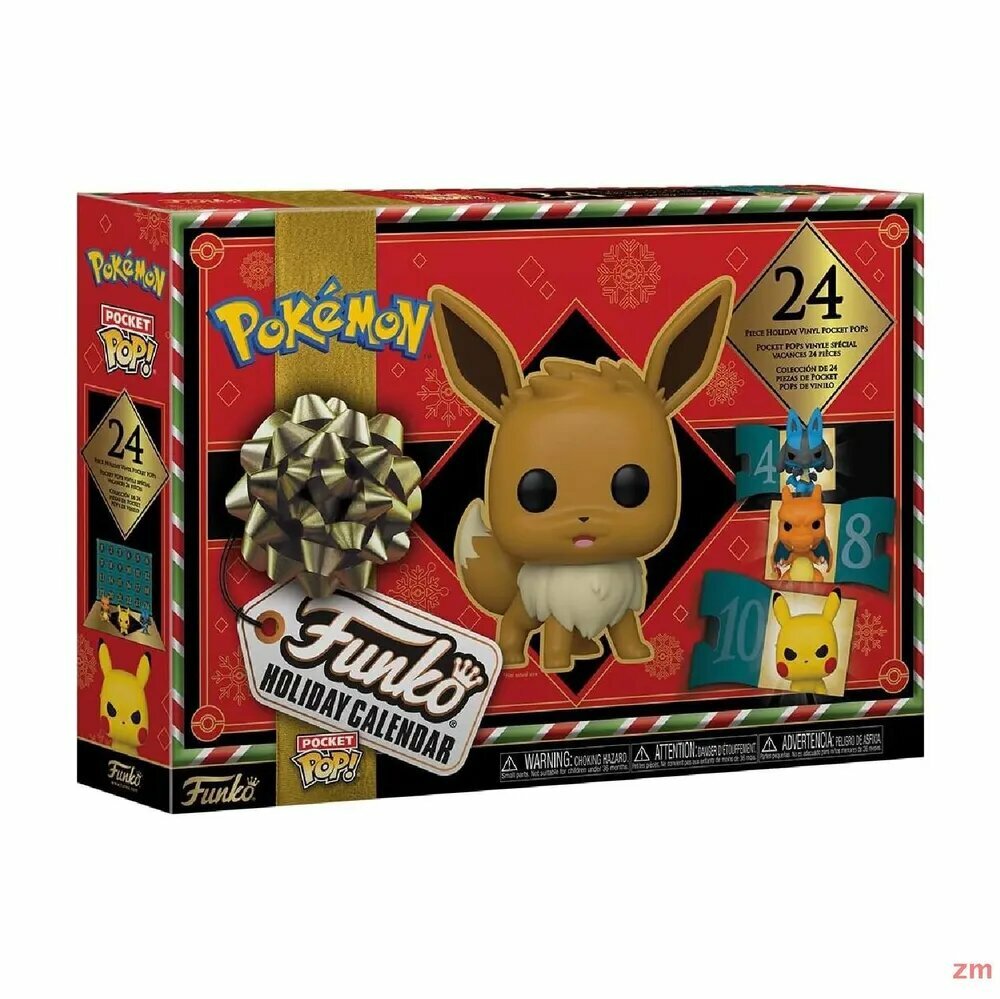 Адвент-календарь "Funko Pop Pokemon", 24 виниловые мини-фигурки, разноцветный