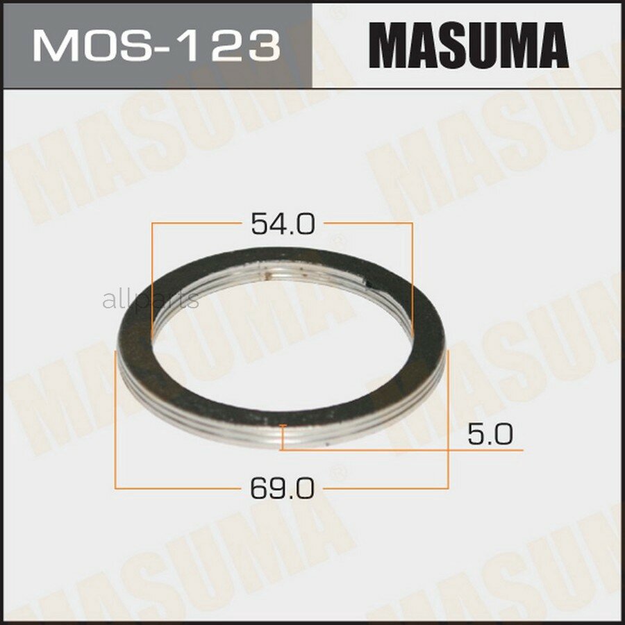 MASUMA MOS123 кольцо глушителя уплотнительное!(м) 54х69\