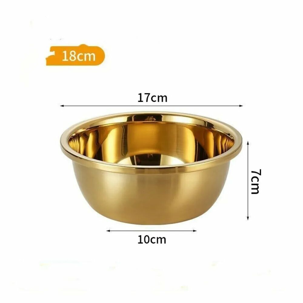 Таз для варенья, нержавеющая сталь, Золотистый, 2 штуки，, 3л