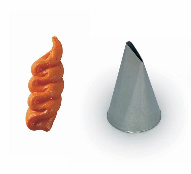 Насадка кондитерская "Завиток", верх d-17мм, низ d-25 мм, h-40 мм