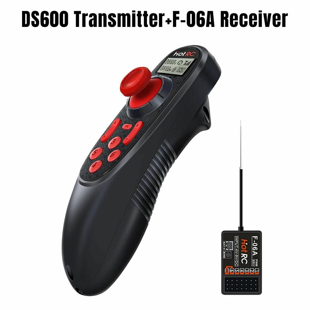 HotRC CT-6A/CT-8A/DS600 - 6/8-канальная радиосистема 2.4ГГц с пультом ДУ для радиоуправляемых моделей многоканальная аппаратура