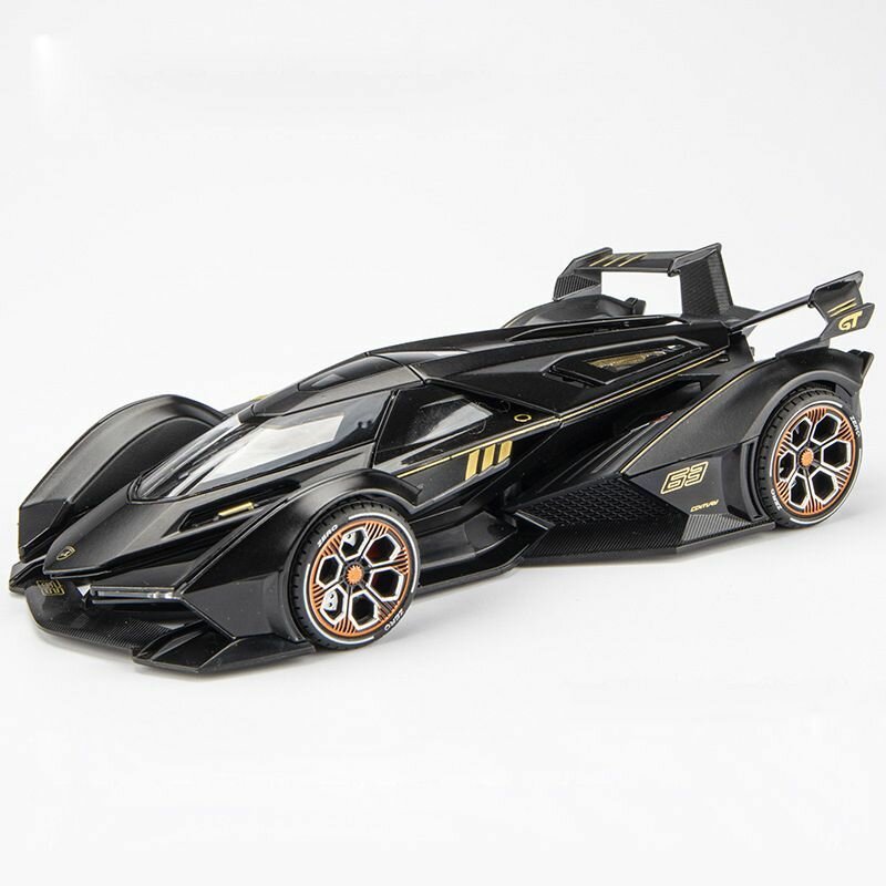 Машинка металлическая Lamborghini V12 GT(1/22)инерционная с открывающимися дверьмисо световыми и звуковыми эффектами