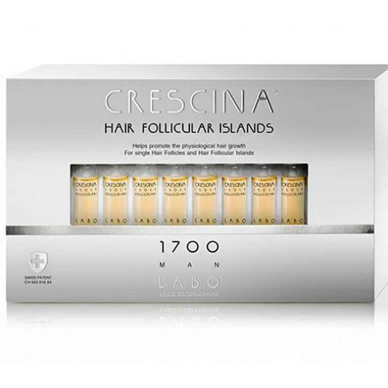 Crescina Hair Follicular Islands Complex 1700 For Man Лосьон для стимуляции + Лосьон против выпадения для мужчин 1700 20+20 амп