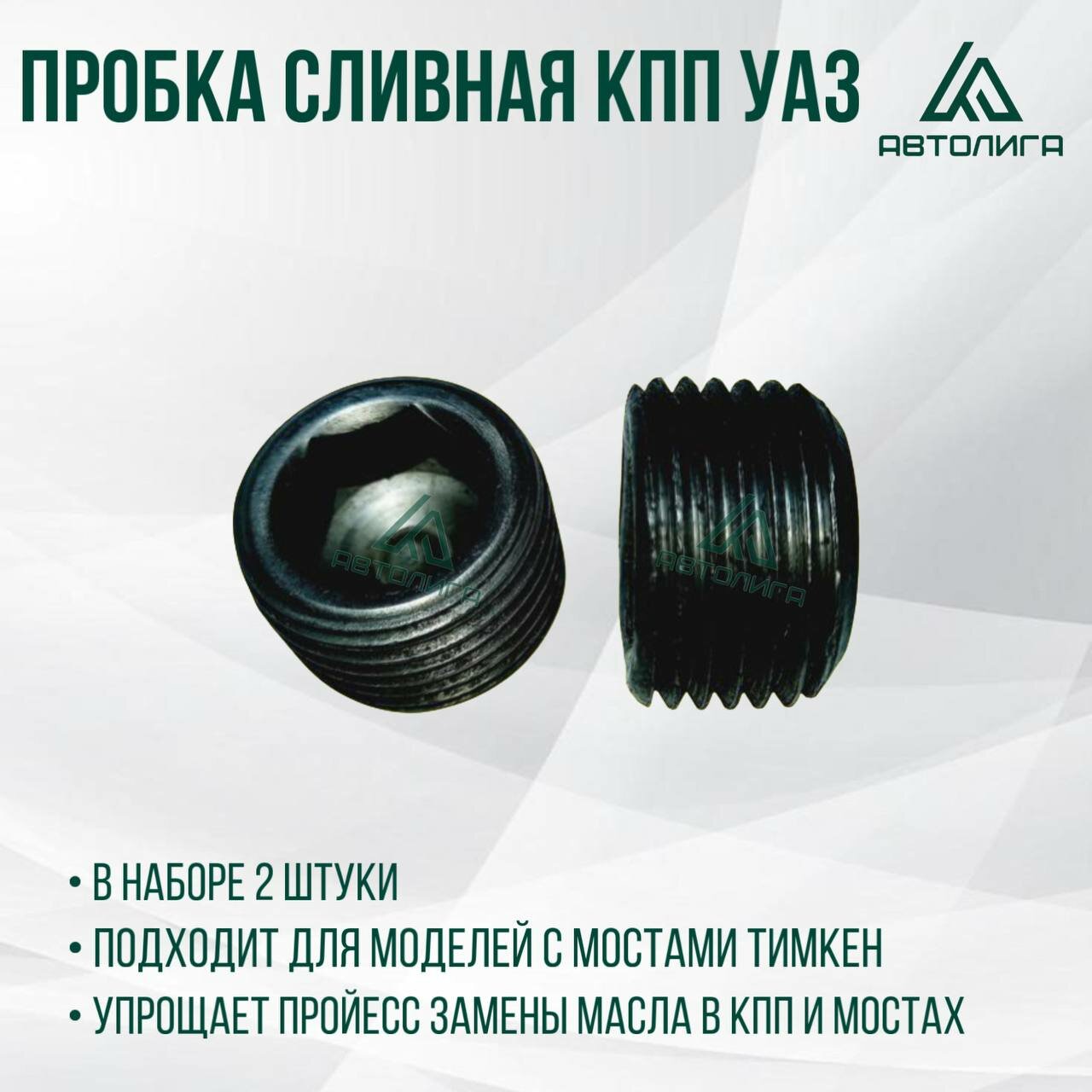 Пробка сливная КПП моста Тимкен на УАЗ - 2шт