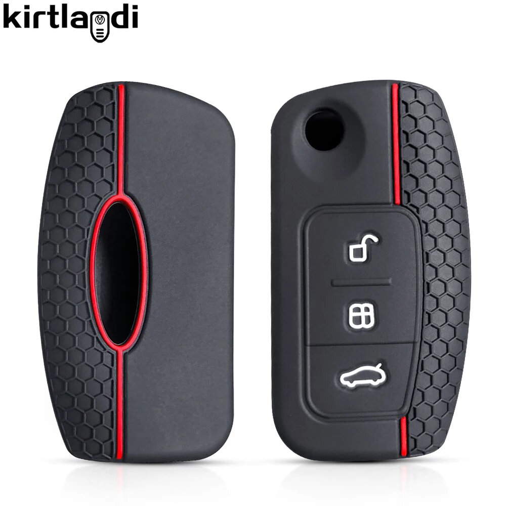 Силиконовый чехол для ключей от автомобиля, держатель для ключей для Ford Focus mk2 C Max 1PC black