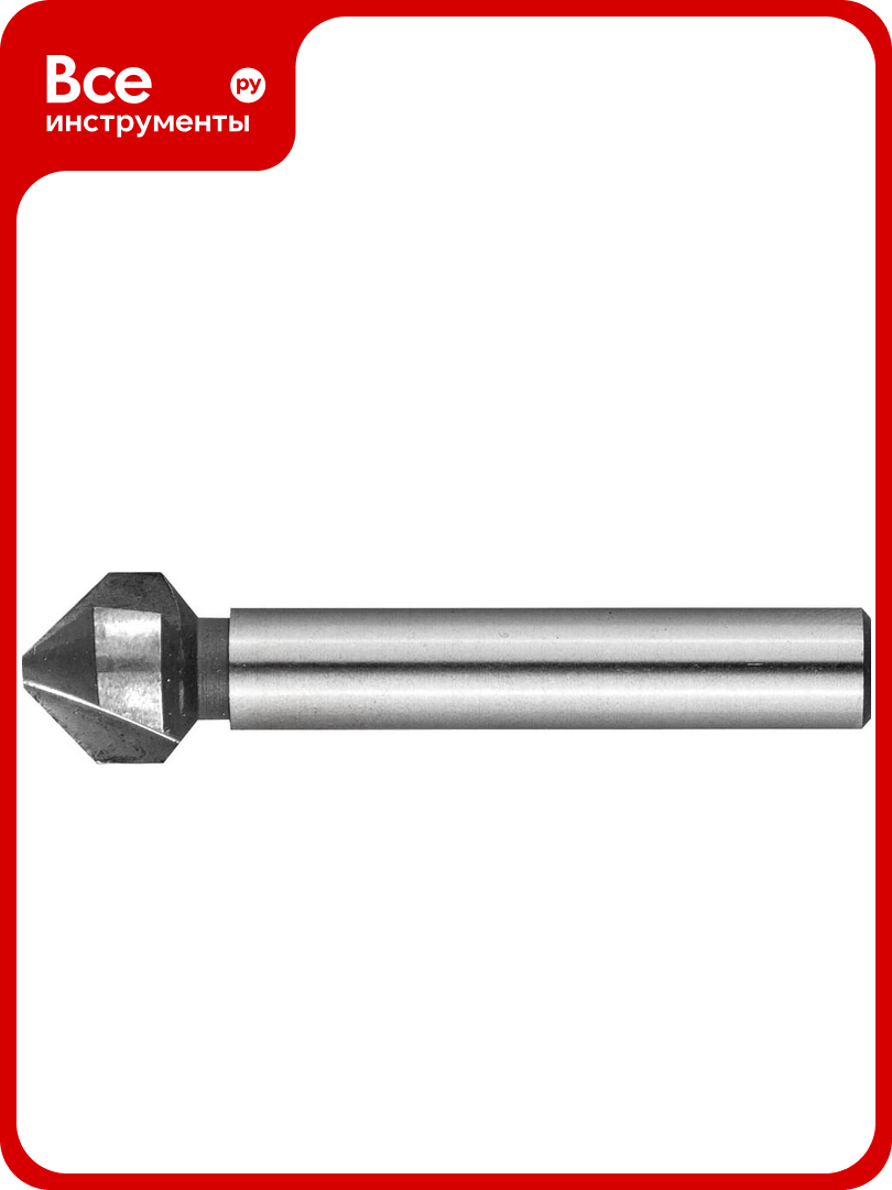 Конусный зенкер для раззенковки ЗУБР 12.4x56 мм, М6 29730-6 прочной конструкции