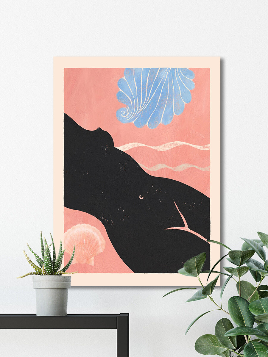 Картина на стену для интерьера - "Девушка эротическая абстракция" , 20х30 см.