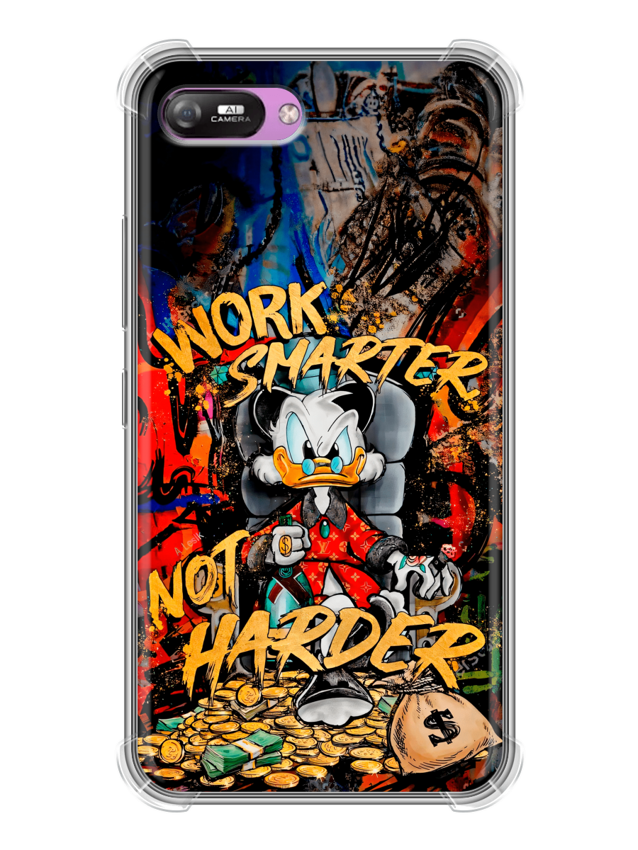 Чехол для Itel A25 с принтом Дональд Дак Деньги (Ител А25)