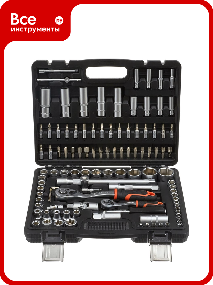 Набор инструментов Gigant 108 предметов, Сталь Cr-V, GAS 108 надежной конструкции