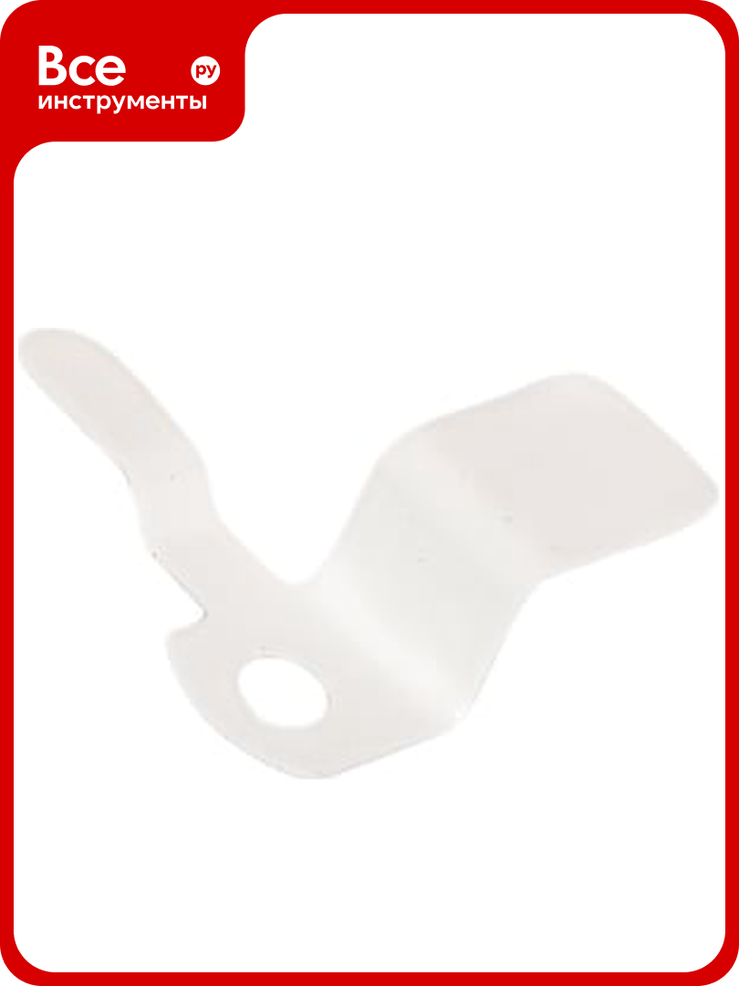 Держатель профиля с окантовкой 20 мм Метизик белый 4202.07 – фиксатор профильный из металла, белый, антикоррозийный