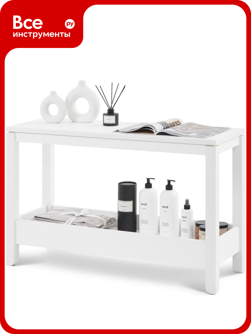 Журнальный стол Лузалес кодзув 100x35x63 см, белый 1042100303