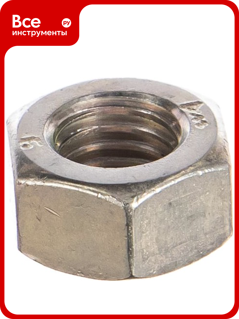 Шестигранная гайка DIN 934 оцинкованная М12, 10шт - пакет Tech-Krep/Zitar 103028