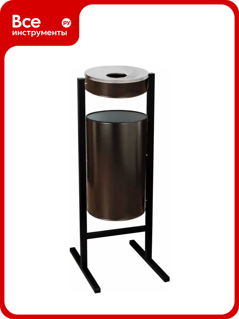 Урна Титан Мета СЛП-300 черный 4607078089829, 300х300х510, 510 мм