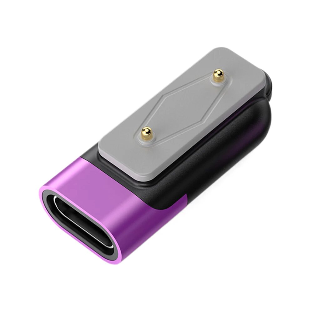 Магнитный USB-C адаптер для зарядки Huawei Band 7 8 9 / Watch Fit / Honor Band 9 10 Pink