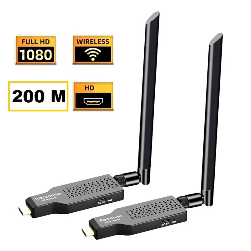 Беспроводной удлинитель PALMEXX AYE20 HDMI1.3 1080p@60Hz H.264, 5.8G, до 200 метров