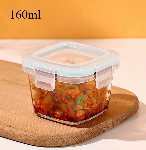 Контейнер для еды стекло герметичный, Выпускаемая микроволновая печь,160-370-1040мл