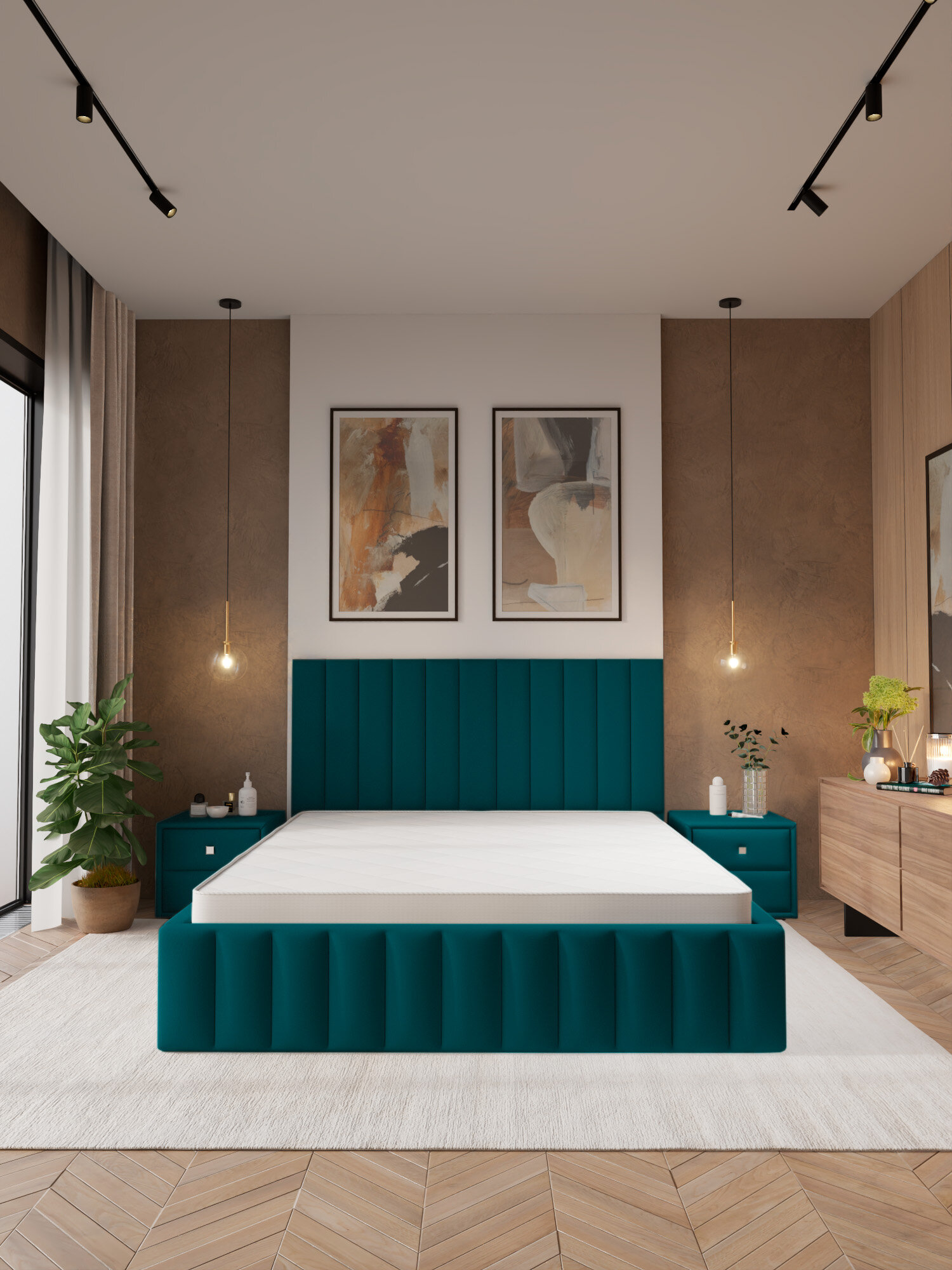 Кровать двуспальная Микс Интерьер 140х200 с подъемным механизмом, Альпия с мягким изголовьем для дома и спальни, ортопедическое основание, ящик для белья