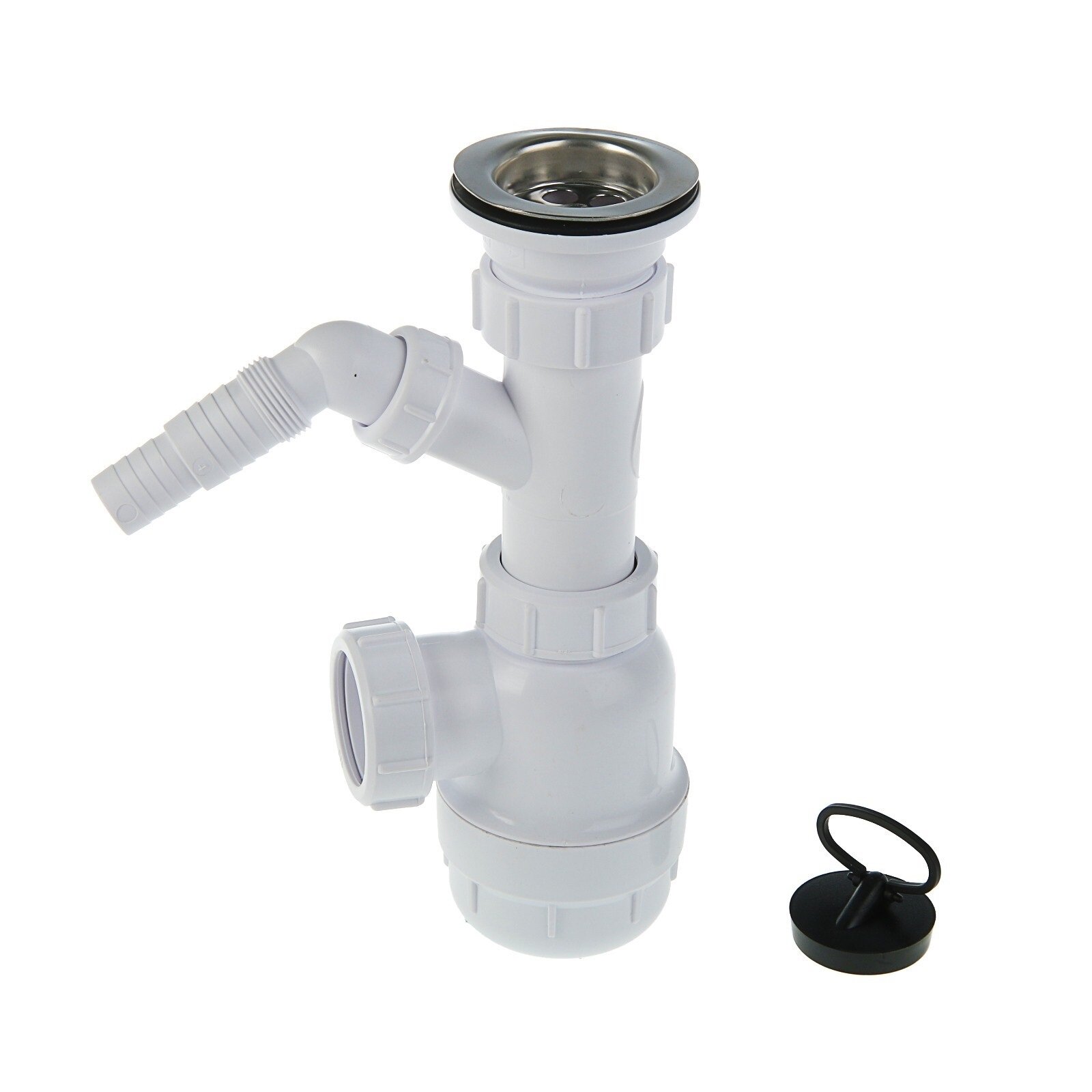 Сифон 1.1/2"х40 мм, бутылочный, с адаптером для слива бытовой техники, McAlpine | MRSK3