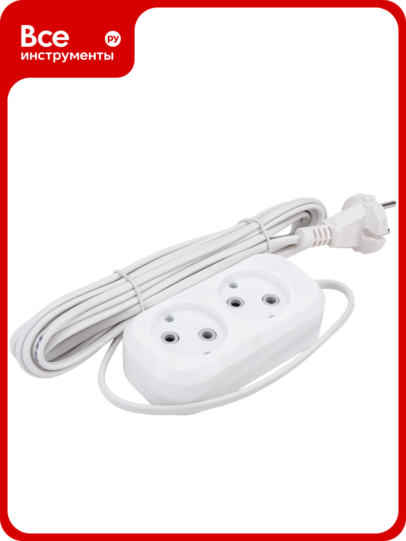 Удлинитель У6-011 ШВВП 2x0,75 2гн. 5м UNIVersal 9631913, из надежных материалов