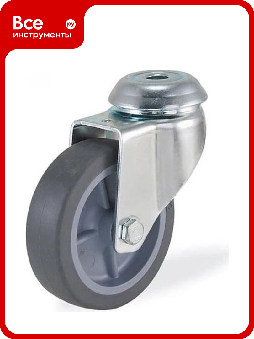 Поворотная колесная опора под болт, 100 мм KAMA 1700-MTB-100