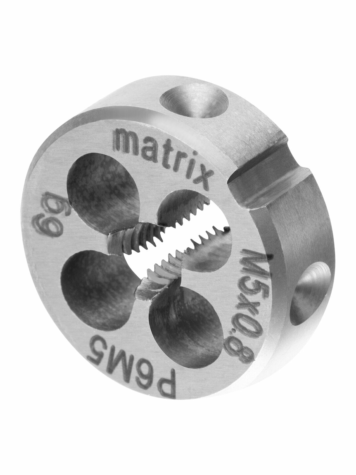 Плашка Matrix М5 х 0,8 мм, из стали HSS твердостью 60 HRC 77073